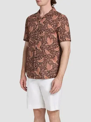 SAKS FIFTH AVENUE Collection Bird-print Cotton Camp Shirt