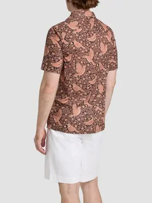 SAKS FIFTH AVENUE Collection Bird-print Cotton Camp Shirt