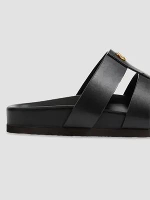Valentino Garavani Studshield Slide Sandals In Calfskin
