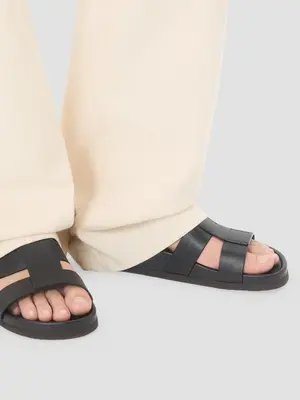 Valentino Garavani Studshield Slide Sandals In Calfskin