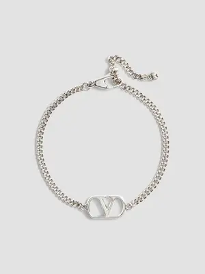 Valentino Garavani Vlogo Signature Metal Bracelet - Silver