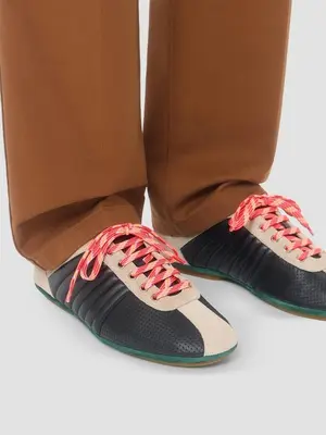 Valentino Garavani Strikie Sneakers In Perforated Nappa And Suede - Black