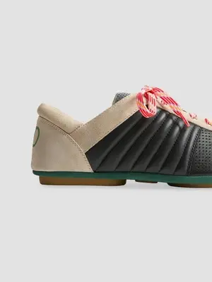 Valentino Garavani Strikie Sneakers In Perforated Nappa And Suede - Black