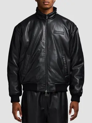 AVIREX Leather Track Jacket