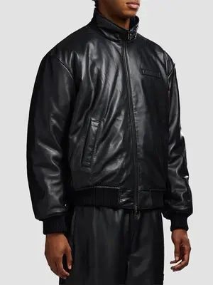 AVIREX Leather Track Jacket