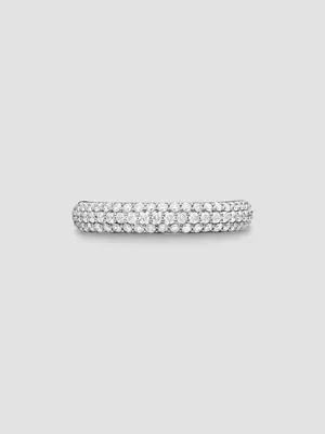 David Yurman Dy Mercer Pavé Band Ring In Sterling