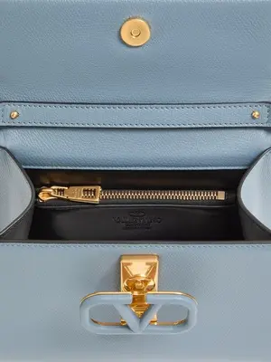 Valentino Garavani Small Vsling Grainy Calfskin Handbag - Stone