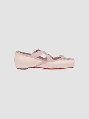 CHRISTIAN LOUBOUTIN Cassiasticina Satin Ballerinas - Poupee