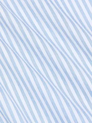 SAKS FIFTH AVENUE Striped Cotton Poplin Button-front Shirt - Blue