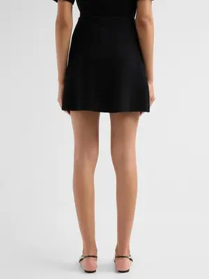LISA YANG Clare Cashmere A-line Miniskirt - Black