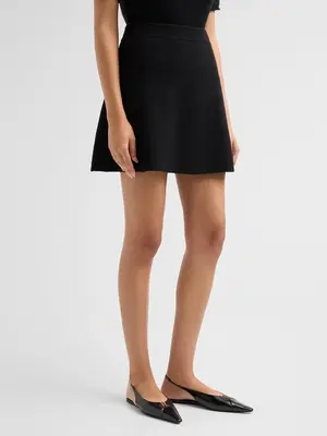 LISA YANG Clare Cashmere A-line Miniskirt - Black