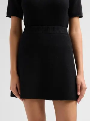 LISA YANG Clare Cashmere A-line Miniskirt - Black