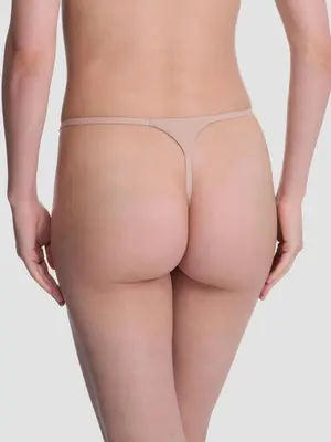 Natori Verge Adjustable String Thong - Cafe