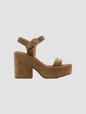 Gabriela Hearst Iman 110mm Suede Platform Sandals