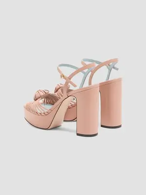 Valentino Garavani Sandal Royal 115mm Platform Sandals In Kidskin - Beige