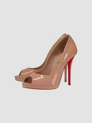 CHRISTIAN LOUBOUTIN Lady Z 120mm Patent Leather Pumps - Blush
