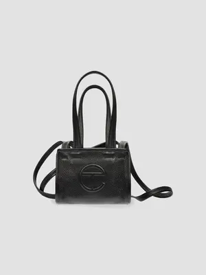 TELFAR Small Pebble Leather Carry Bag - Black