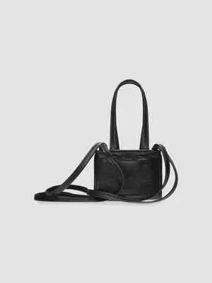 TELFAR Small Pebble Leather Carry Bag - Black