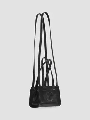 TELFAR Small Pebble Leather Carry Bag - Black