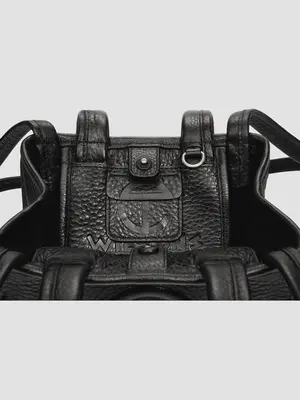 TELFAR Small Pebble Leather Carry Bag - Black