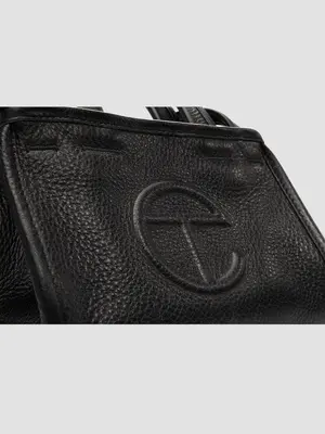TELFAR Small Pebble Leather Carry Bag - Black