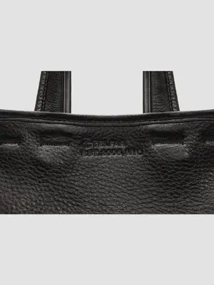 TELFAR Small Pebble Leather Carry Bag - Black