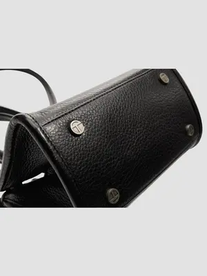 TELFAR Small Pebble Leather Carry Bag - Black