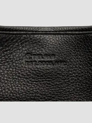 TELFAR Large Pebbled Leather Carry Bag - Black