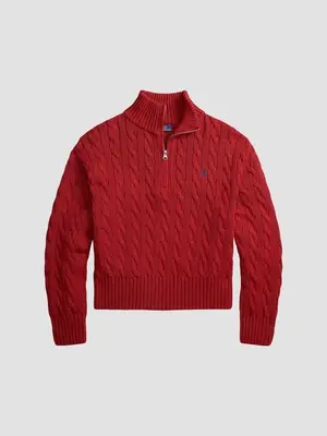 Polo Ralph Lauren Cable-knit Quarter-zip Sweater