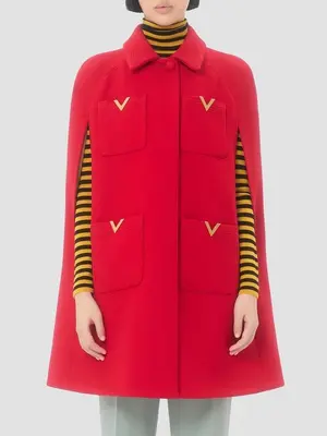 Valentino Garavani Drill Double Coat - Red