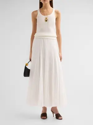 LISA YANG G Rib-knit Cotton-cashmere Tank