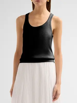 LISA YANG G Rib-knit Cotton-cashmere Tank