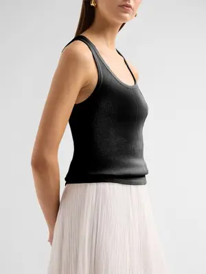 LISA YANG G Rib-knit Cotton-cashmere Tank