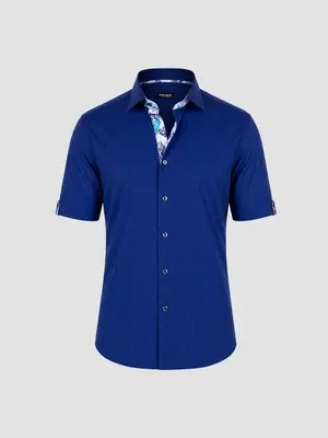 MACEOO Galileo Short Sleeve Shirt - Blue