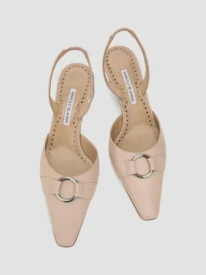Manolo Blahnik Trixa 50mm Leather Pumps