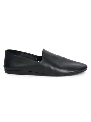 Jacquemus Les Pantoufles Leather Flats - Black
