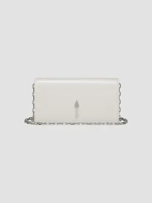 CHRISTIAN LOUBOUTIN Bettina Chain Wallet - White