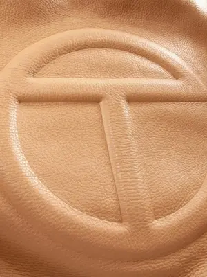 TELFAR Large Carry Logo Leather Bag - Desert