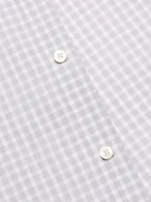 SAKS FIFTH AVENUE Mini-check Poplin Button-front Shirt