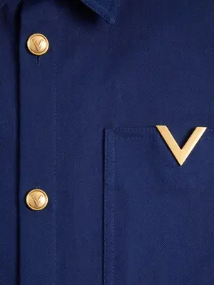 Valentino Garavani Gabardine Shirt Jacket With Vgold