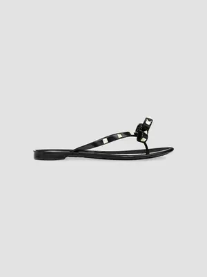 Valentino Garavani Rockstud Rubber Slippers Black