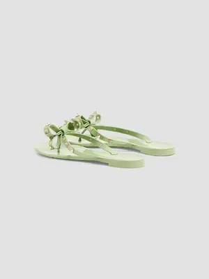 Valentino Garavani Rockstud Rubber Slippers - Mint