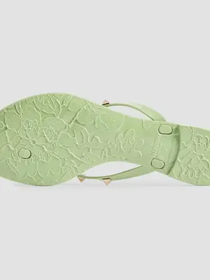 Valentino Garavani Rockstud Rubber Slippers - Mint