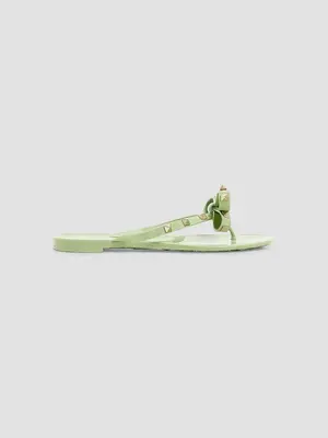 Valentino Garavani Rockstud Rubber Slippers - Mint