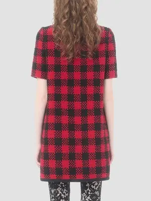 Valentino Garavani Damier Tweed Short Dress
