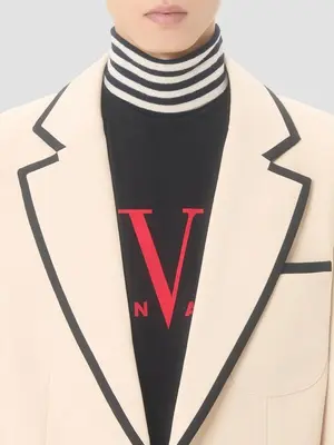 Valentino Garavani Single-breasted Wool Gabardine Jacket - Cream
