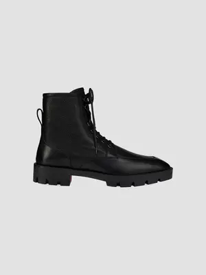 CHRISTIAN LOUBOUTIN Caracolo Lion Leather Boots