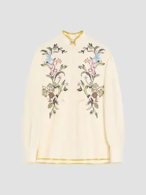 Valentino Garavani Embroidered Linen Shirt