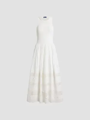 Polo Ralph Lauren Lace-trim Tank Midi-dress