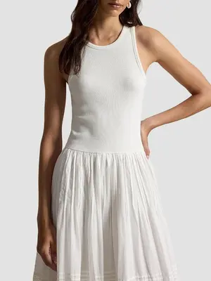 Polo Ralph Lauren Lace-trim Tank Midi-dress